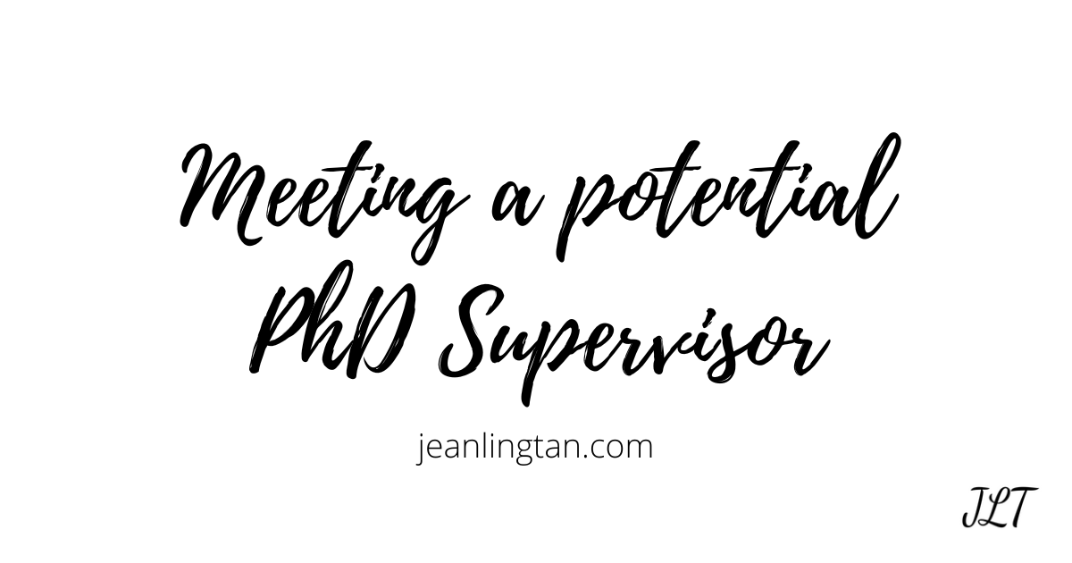 Meeting a Potential PhD Supervisor – Jean Ling Tan | Aspiring Clinical Academic